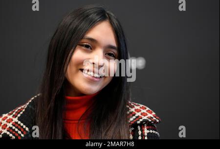 Jennifer Trejo, a cast member in "Radical," poses at the premiere of ...