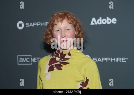 Writer Katy Wright-Mead poses at the "Sometimes I Think About Dying" premiere during the 2023 ...