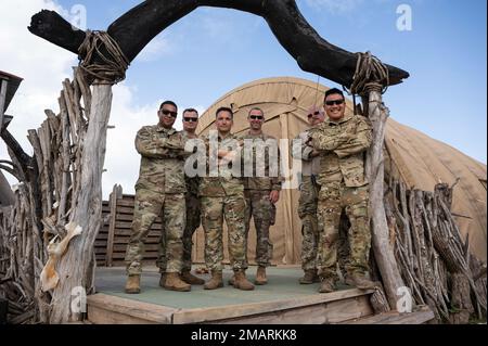 U.S. Airmen and leaders with the 449th Air Expeditionary Group and ...