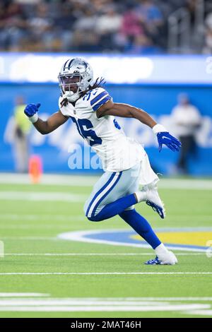Dallas Cowboys cornerback Isaac Taylor-Stuart runs with the ball during ...