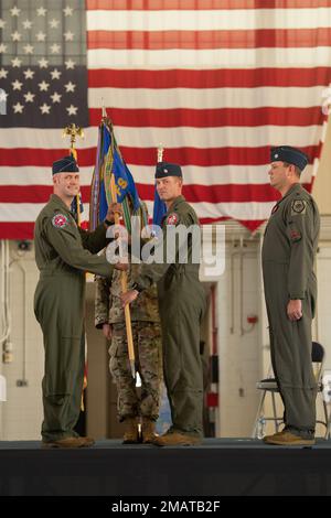 Col. Philip J. Colomy, 192nd Operations Group commander, passes the ...