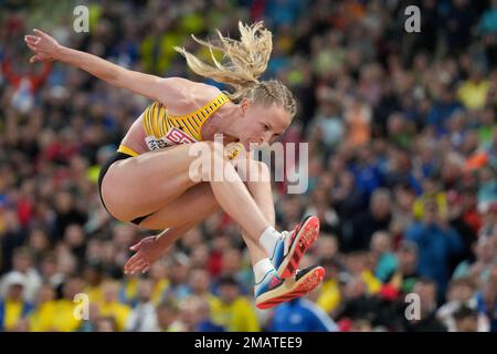 Neele Eckhardt (Germany). Triple Jump women, Final. IAAF Athletics ...