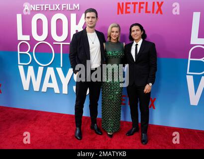 LOOK BOTH WAYS, from left: David Corenswet, Lili Reinhart, 2022. ph ...