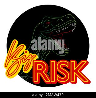 Dinosaur with speech bubble saying Big Romantic word. Tyrannosaurus Rex ...