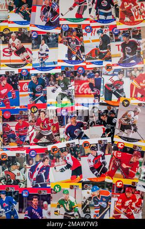 A big collection of various retro NHL hockey cards from the later 1980s ...