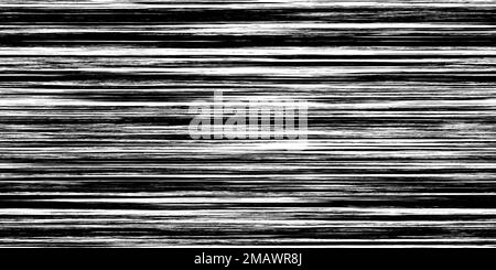 Seamless black and white retro VHS scanlines or TV signal static noise ...