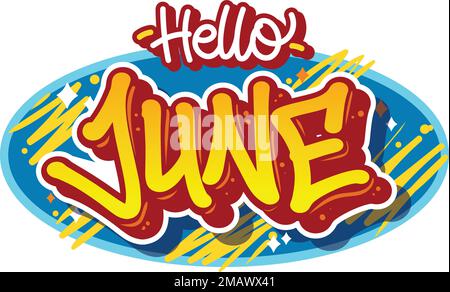Name of months in readable lettering graffiti style vector design with ...