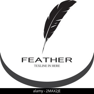 quill art logo vektor template Stock Vector Image & Art - Alamy