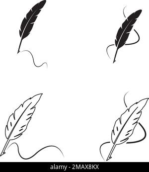 feather logo icon vektor illustration design Stock Vector Image & Art ...
