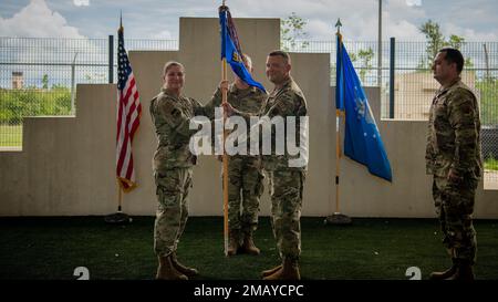 From left to right: Col. Matthew W. Dalton, 38th Air Defense Artillery ...