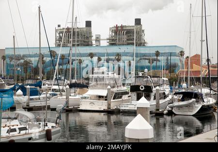 The AES Power Plant on Redondo Beach Waterfront California Los Angeles ...