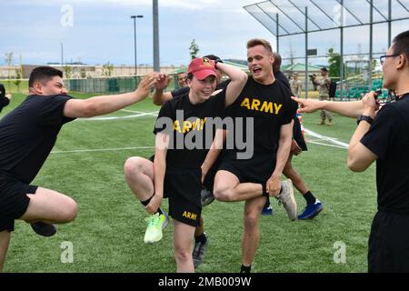 Combined teams of KATUSA and U.S. Soldiers compete against each other ...