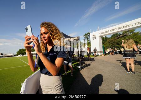 NFL Network correspondent Kayla Burton during the New Orleans Saints ...