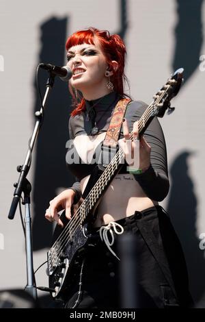 Liv Kettle of Crawlers performs on day three of the Lollapalooza Music ...