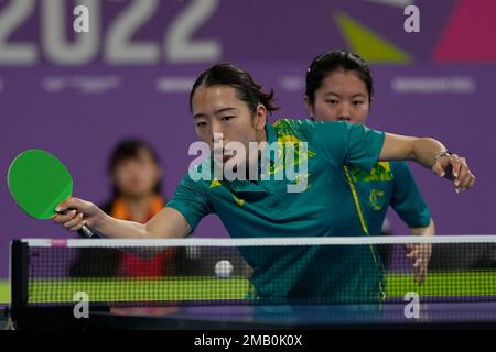 Malaysia’s Ying Ho during the Women's Team Gold medal doubles match ...