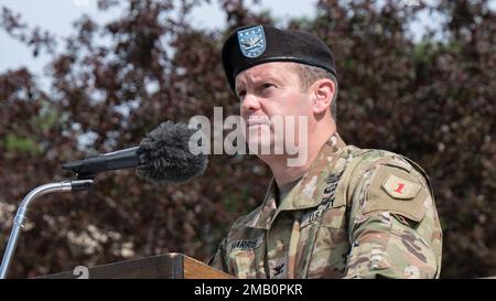 Lt. Col. Brian Harris, commander of the 2nd Armored Brigade Combat Team ...