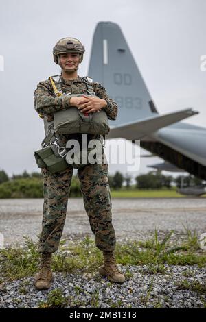 U.S. Marine Corps parachute riggers assigned to 2nd Distribution Supply ...