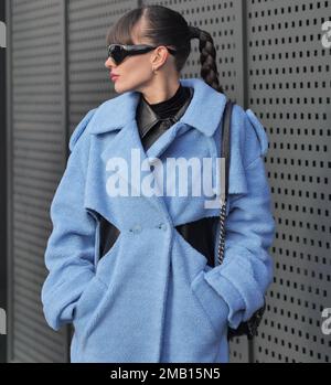 Katya Tolstova street style outfits after Gucci Fashion Show at Milan ...