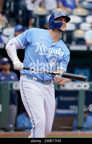 Kansas City Royals' Vinnie Pasquantino at bat during the fourth inning ...