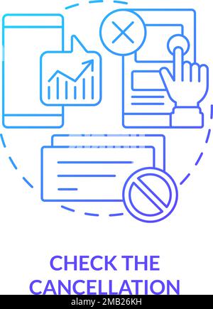 Check order blue gradient concept icon Stock Vector Image & Art - Alamy