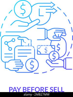 Pay before sell concept icon Stock Vector Image & Art - Alamy