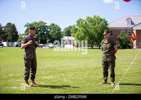 U.S. Marine Corps Col. Joel F. Schmidt, commanding officer, The Basic ...