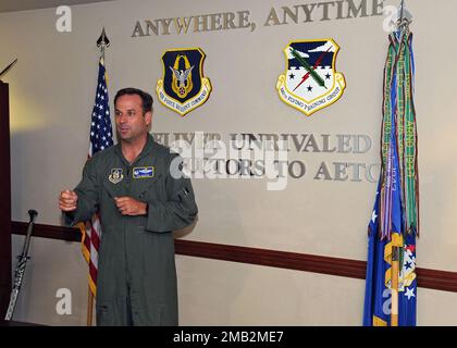 Col. Kyle Goldstein, 340th Flying Training Group commander, presents ...