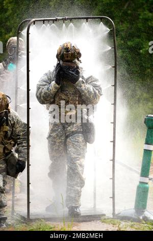 A Polish soldier of Drawsko Pomorskie Training Area (DPTA) officially ...