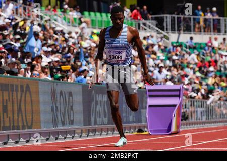 Bayapo Ndori, of Botswana, wins a heat in the men's 400-meter run at ...