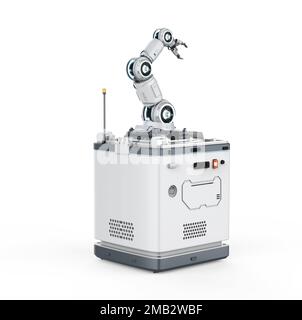 3d rendering portable robotic arm with station module Stock Photo - Alamy