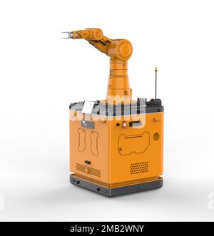3d rendering portable robotic arm with station module Stock Photo - Alamy
