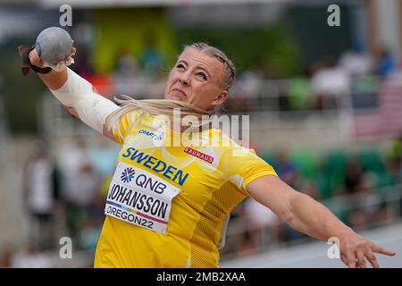 Axelina Johansson (Sweden). Shot Put. European Championships Munich ...