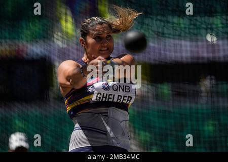 Bianca Florentina Ghelber, of Romania, competes during qualifying for ...