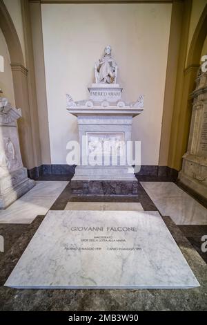 Tomb of Giovanni Falcone, killed 23 May 1992 in a Mafia assassination ...