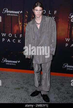 Chase Liefeld arrives at the premiere of "Wolf Pack" on Thursday Jan ...