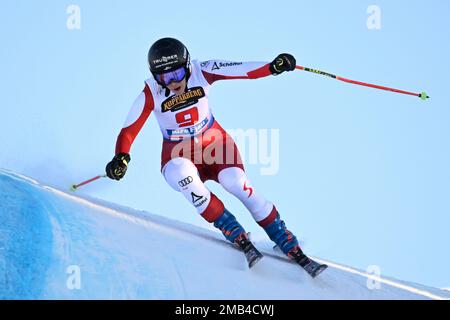 Katrin Ofner of Austria in action during the women's FIS Freestyle Ski ...