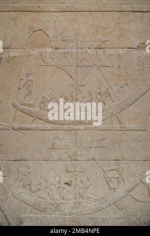 Relief, Sacred Nile Barque, Temple of Horus, Edfu, Egypt Stock Photo ...