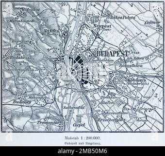 Map of the Budapest districts Stock Photo - Alamy