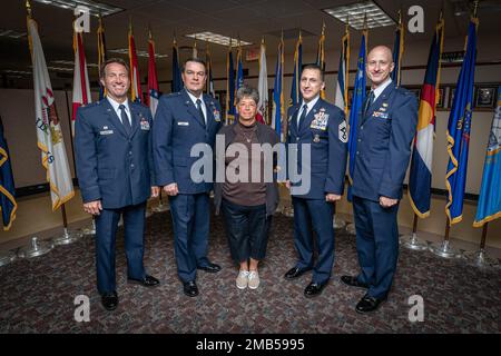 From left to right, Col. Connie McNabb, chief of the Texas Joint Staff ...