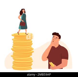 Income inequality. Economic gap between rich and poor Stock Photo - Alamy
