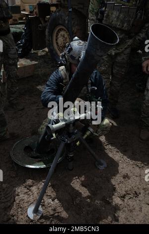 The 65th Field Artillery Brigade set up their center of operations ...