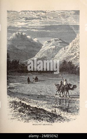 Mount Serbal. Sinai. Egypt. Sketch map 1885 old antique vintage plan ...