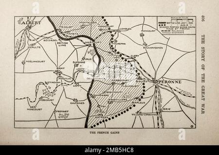 A map of the Somme Battlefield, 1916. The Battle of the Somme, also ...