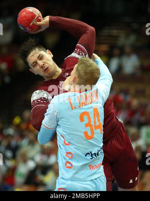 Tom Jansen of Netherlands Qatar vs Netherlands 28th IHF Men`s Handball ...