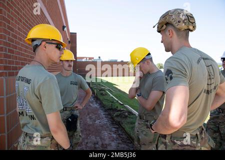 U.S. Army Sgt. Bailey Ruff with 842nd Engineering Company, South Dakota Army National Guard ...