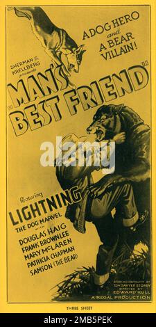 LIGHTNING the MARVEL DOG and SAMSON the Bear in MAN'S BEST FRIEND 1935 ...