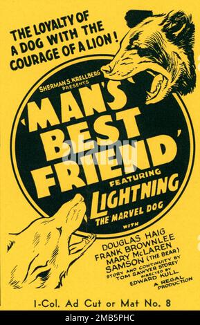LIGHTNING the MARVEL DOG and SAMSON the Bear in MAN'S BEST FRIEND 1935 ...