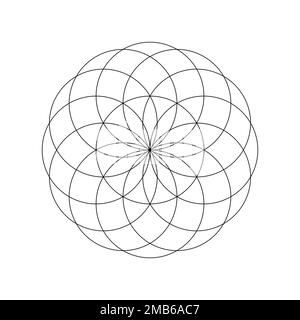 Metatron symbol isolated on white background. Sacred geometry symbol ...