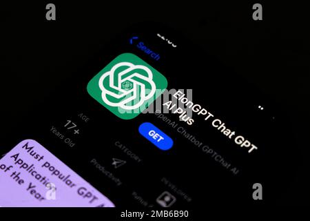 iPhone with Chat GPT logo Stock Photo - Alamy