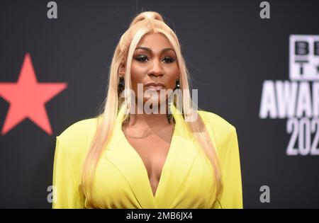 Mignon Von arrives at the BET Awards on Sunday, June 26, 2022, at the ...